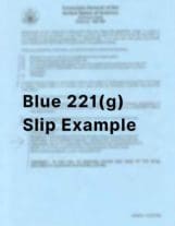 What is Section 221g? Color Slips | White, Blue, Yellow, Pink