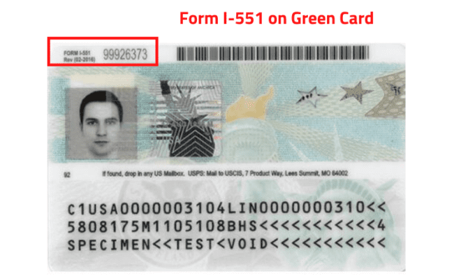 I-551 Temporary Evidence Stamp | Permanent Resident Card