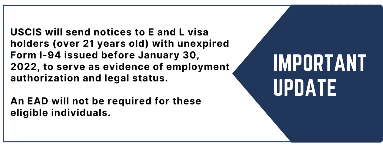 E-2 & L-2 EAD for Spouses | Work Authorization Guide