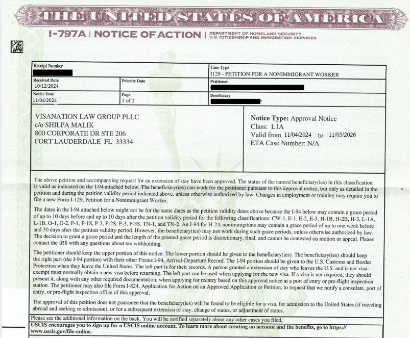 Swedish Company Secures L1A Executive Visa